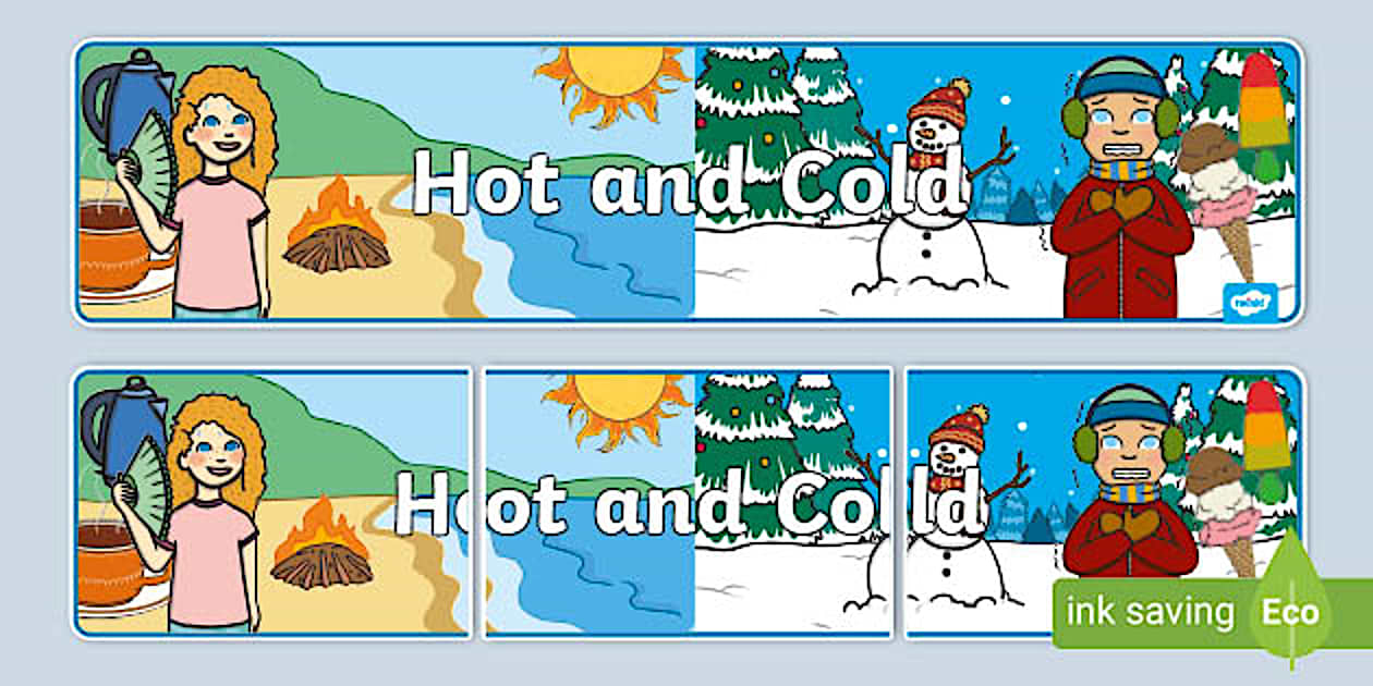 Hot and Cold Display Banner (teacher made) - Twinkl