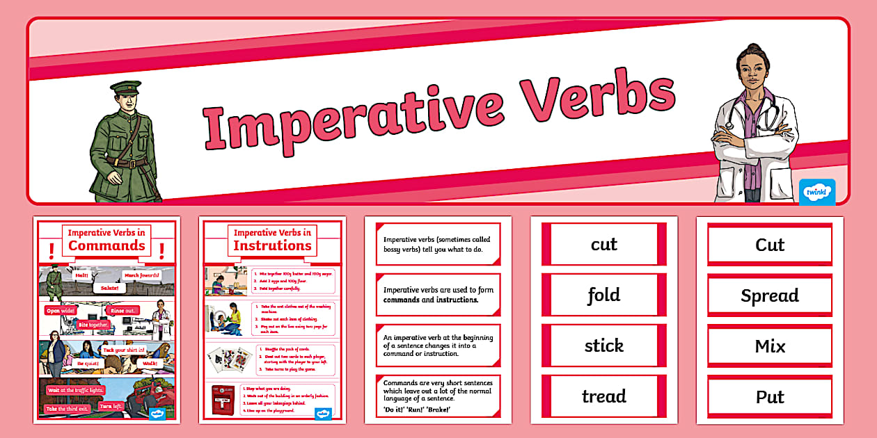 Imperative Verbs Display Pack - Twinkl