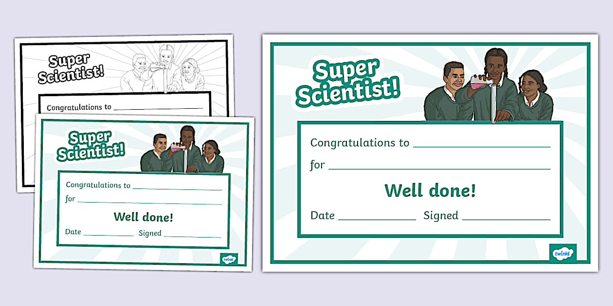 Scientist of the Week Certificate (teacher made) - Twinkl
