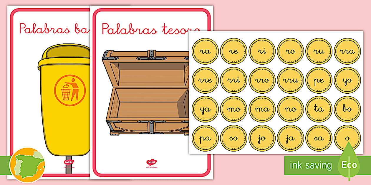 Juego de las palabras de tesoro: La letra RR - Twinkl