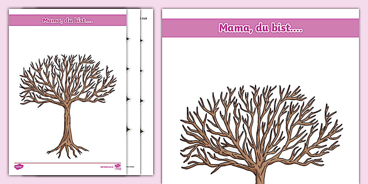 Mother's Day Tree - German Activity Sheet