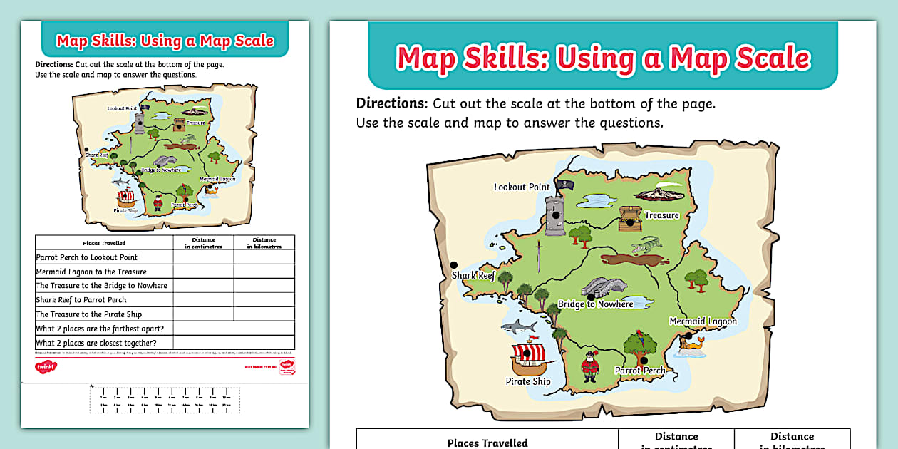 Using a Map Scale Activity - Primary Education Resources