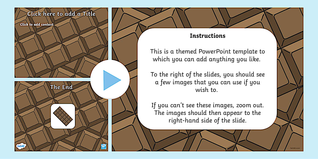 Chocolate Themed Editable PowerPoint Template (teacher made)