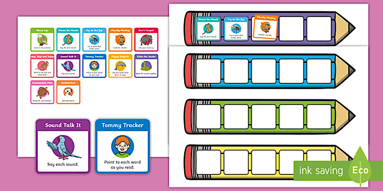 Guided Reading Strategy Pencil Targets (teacher made)