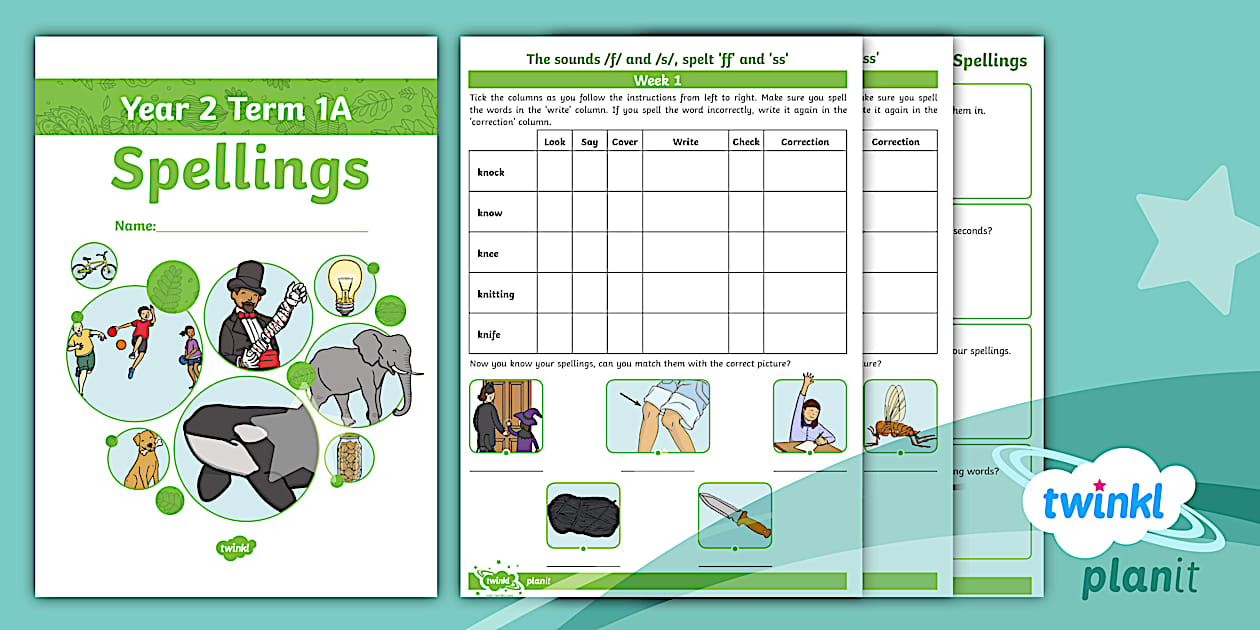 PlanIt Y2 Term 1A Look-Cover-Write-Check Spelling Practice Booklet