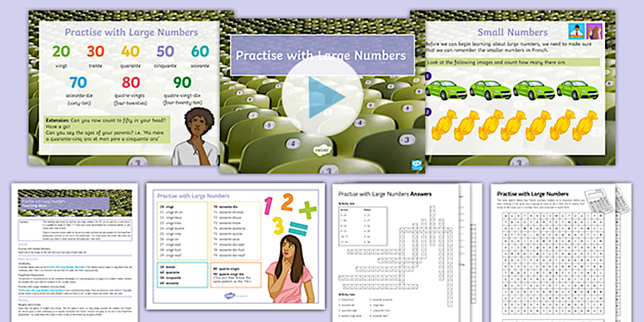 Cover Lesson: Practise with Large Numbers 20-99 Cover Work Lesson Pack ...