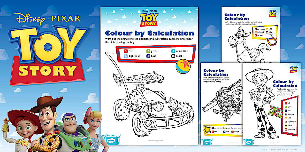 👉 Toy Story: Colour by Calculation [Ages 5-7] - Twinkl