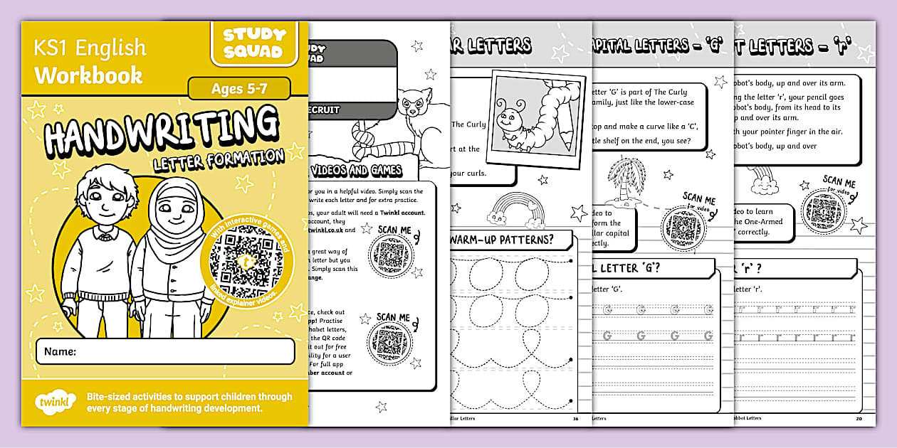 Study Squad KS1 Letter Formation Handwriting Workbook