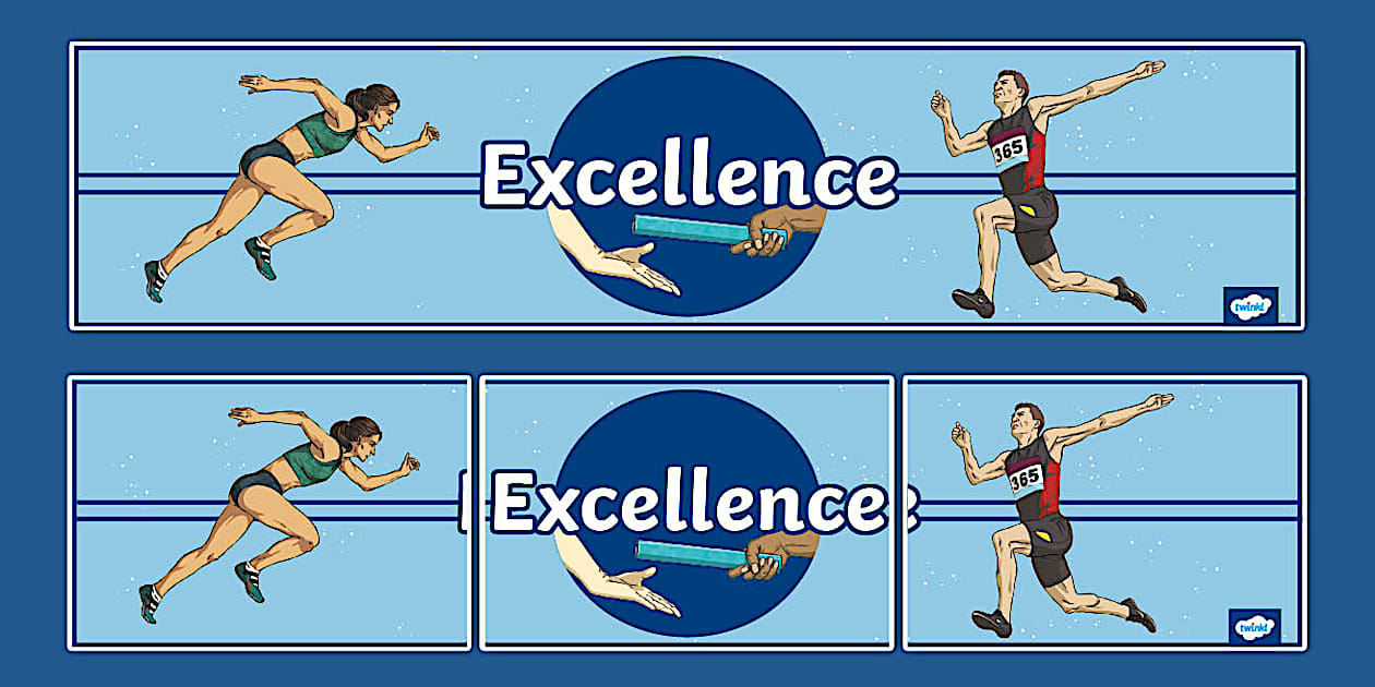 Excellence Sporting Value Display Banner (teacher made)