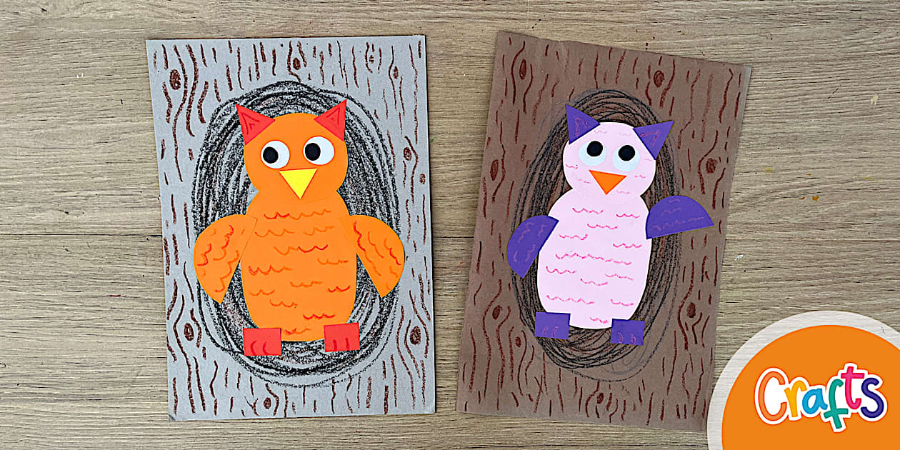 Owl Paper Craft (teacher made) - Twinkl
