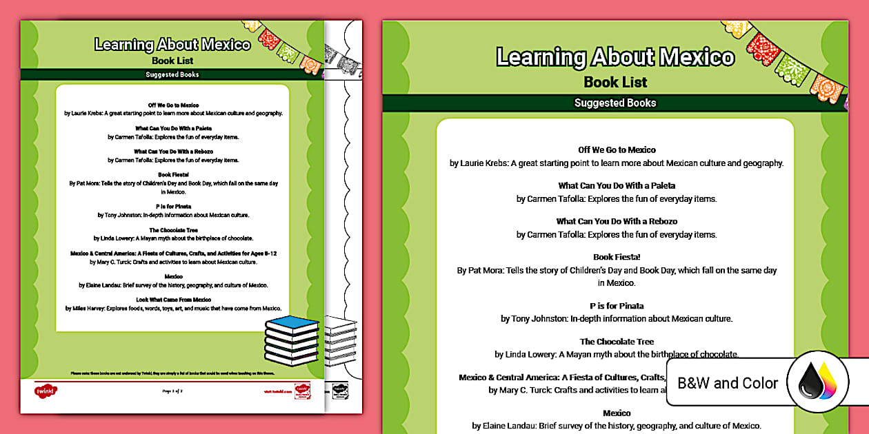 Learning About Mexico Book List - Twinkl