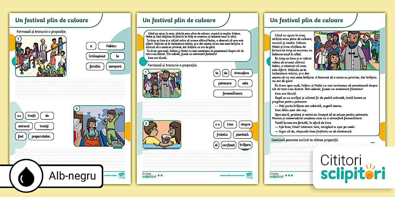 Litera F – Fișă de citire și de scriere, Plan de literație