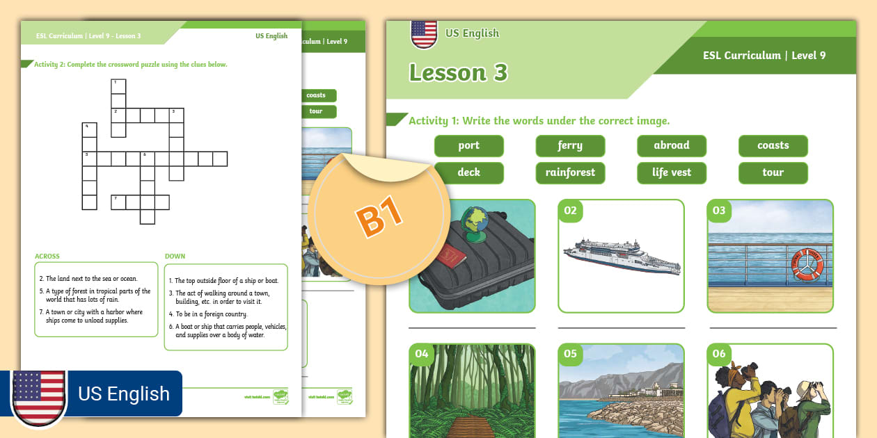 ESL Curriculum Level 9 Lesson 3 Activity Sheet