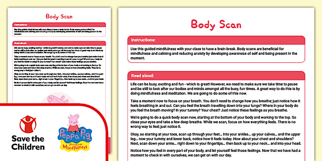 FREE! - A Month of Mindfulness: Guided Body Scan - Twinkl