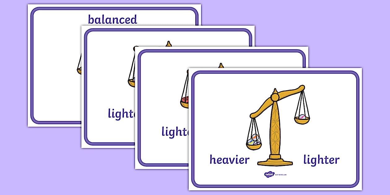 Weight Comparison Display Posters (teacher made) - Twinkl