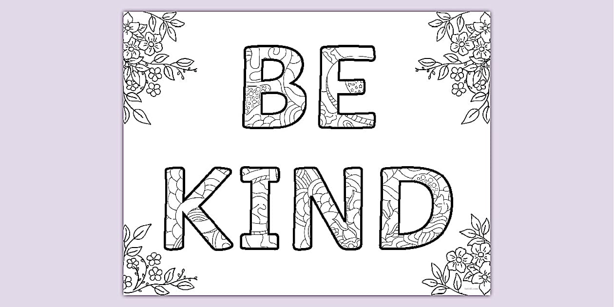 Kindness Coloring Sheet | Compassion and Caring | Twinkl USA