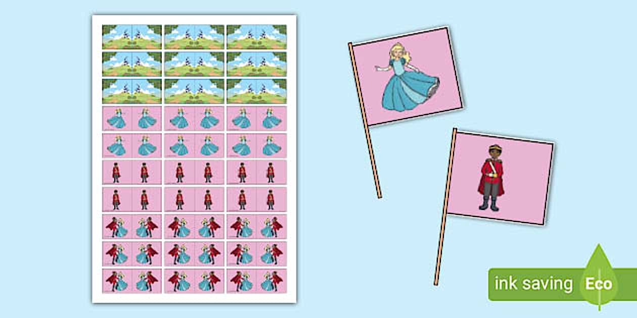 Fairytale Themed Birthday Party Toothpick Flags - Twinkl