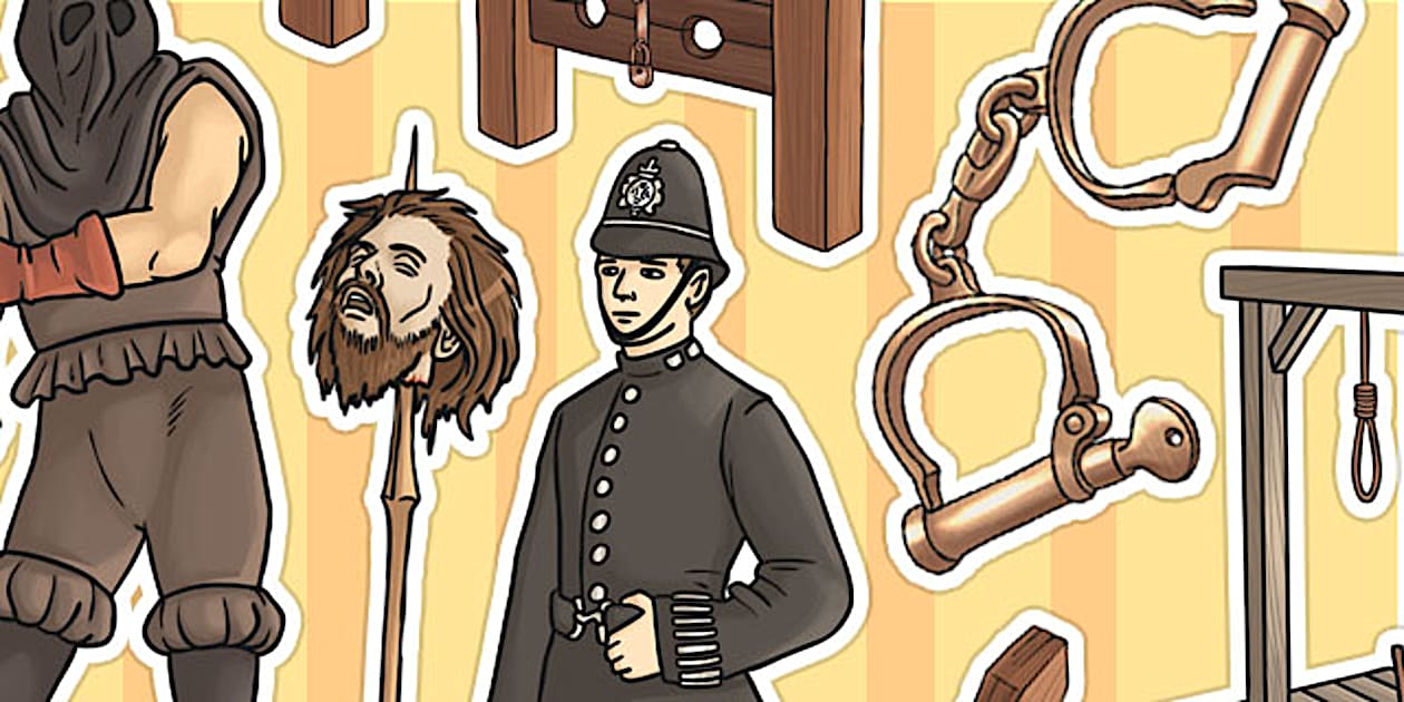 Crime and Punishment Display Cut Outs (teacher made)