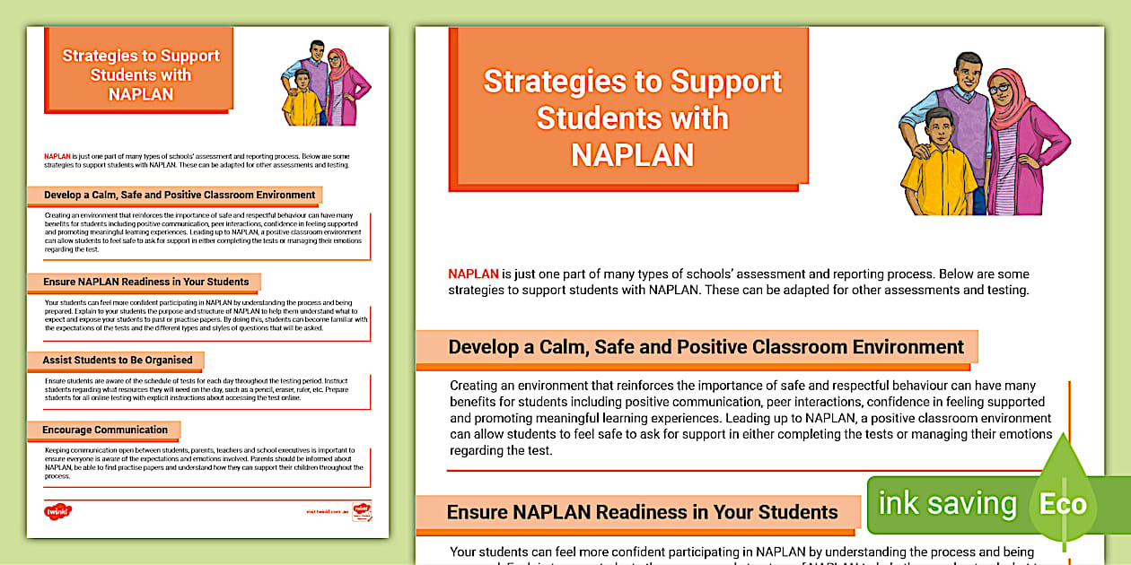Strategies to Support Students with NAPLAN (teacher made)