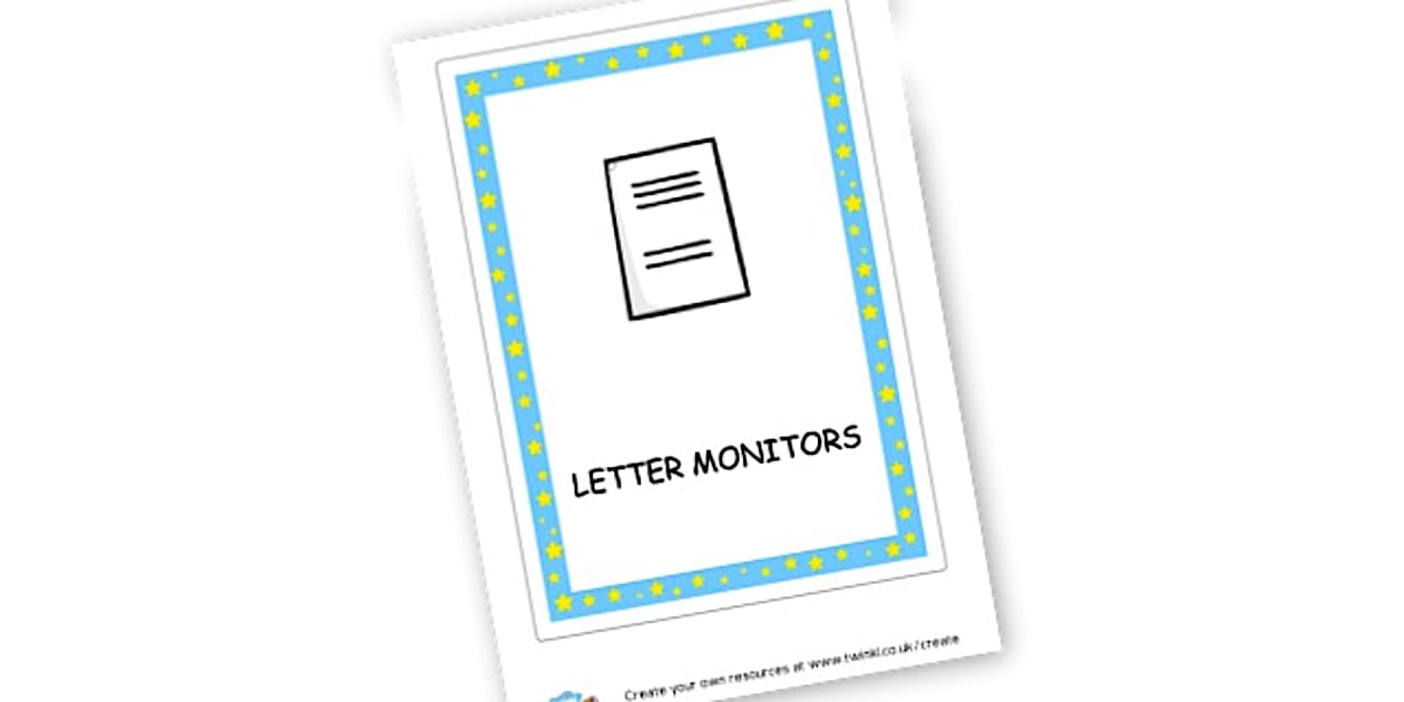 Letter Monitors Label - Twinkl