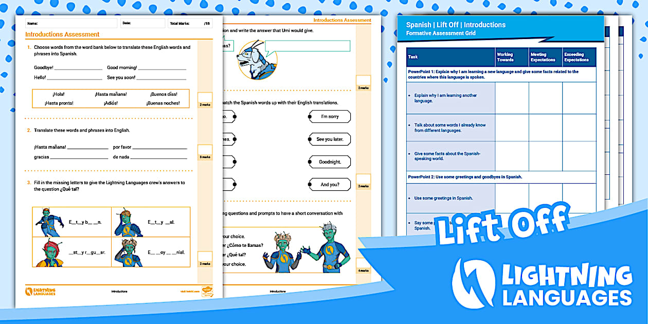 👉 Spanish Introductions Assessment Test Pack - Twinkl
