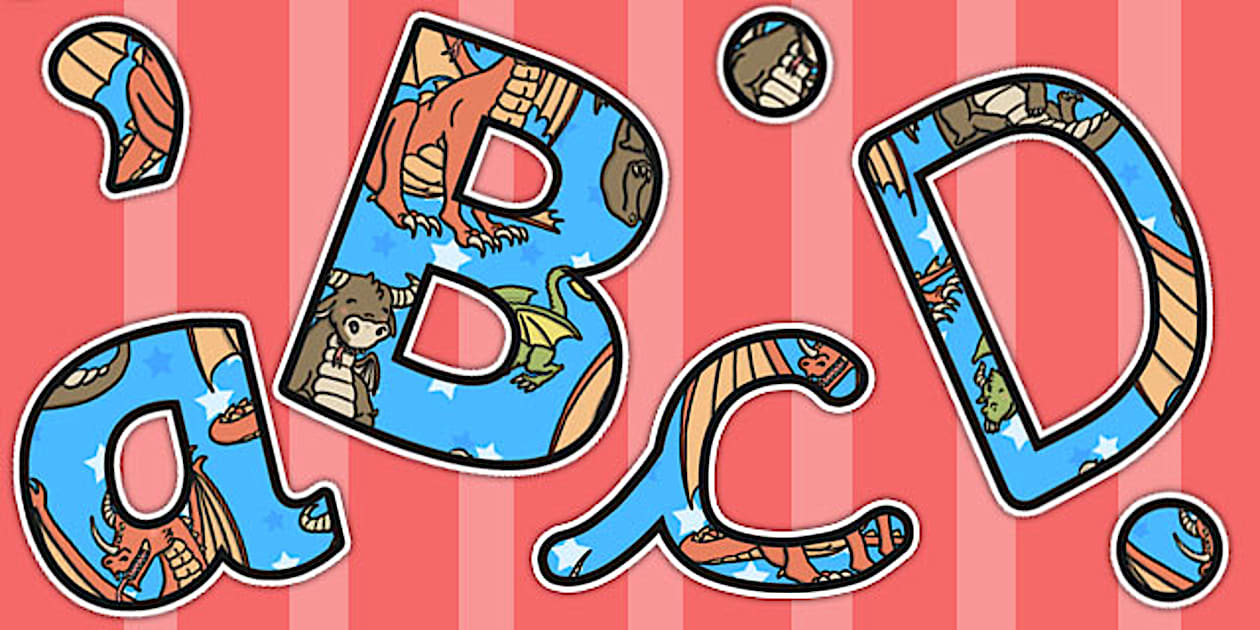 Dragon Themed Display Lettering (teacher made) - Twinkl