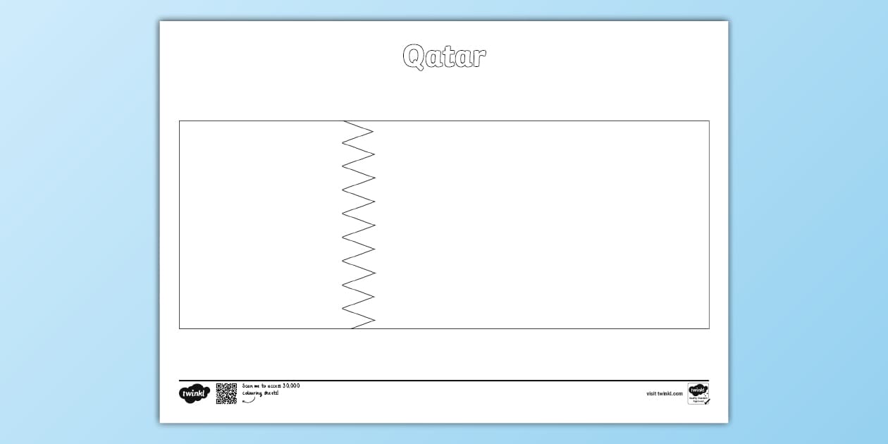 Qatar Flag Colouring | Activity | Twinkl (teacher made)