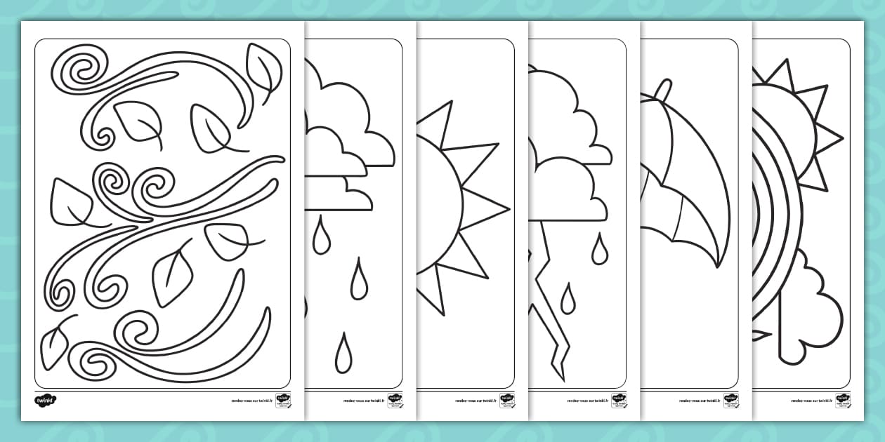Coloriages : Ma première météo - Twinkl Arts - Twinkl