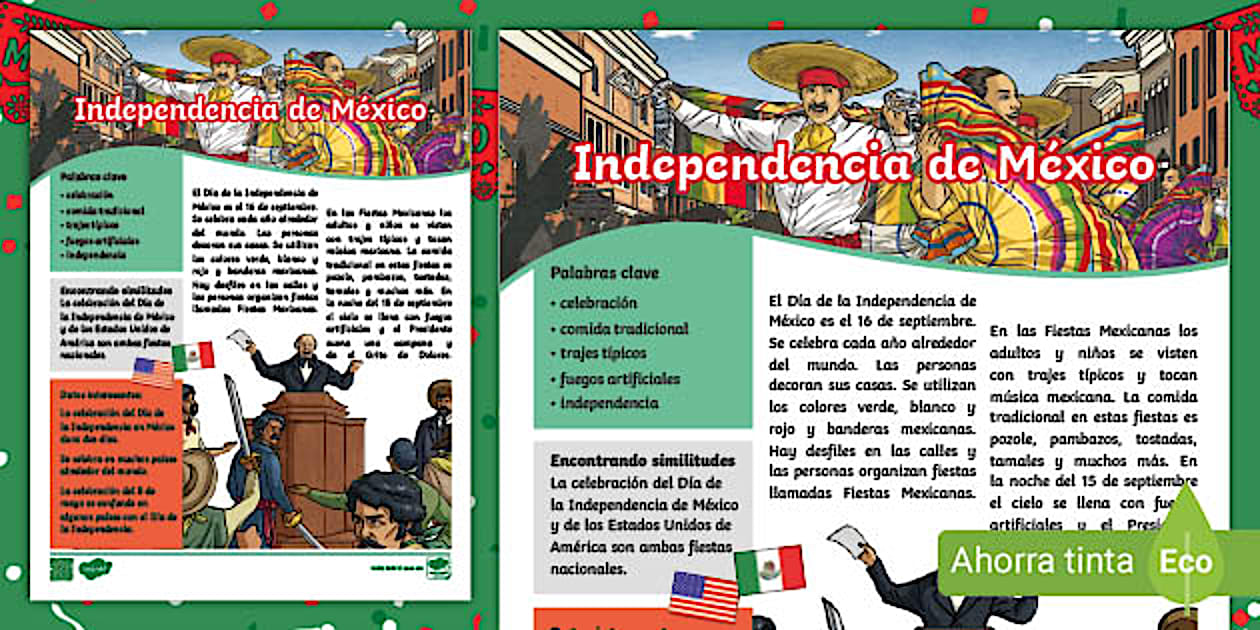 Resumen de la independencia de México para niños - Twinkl