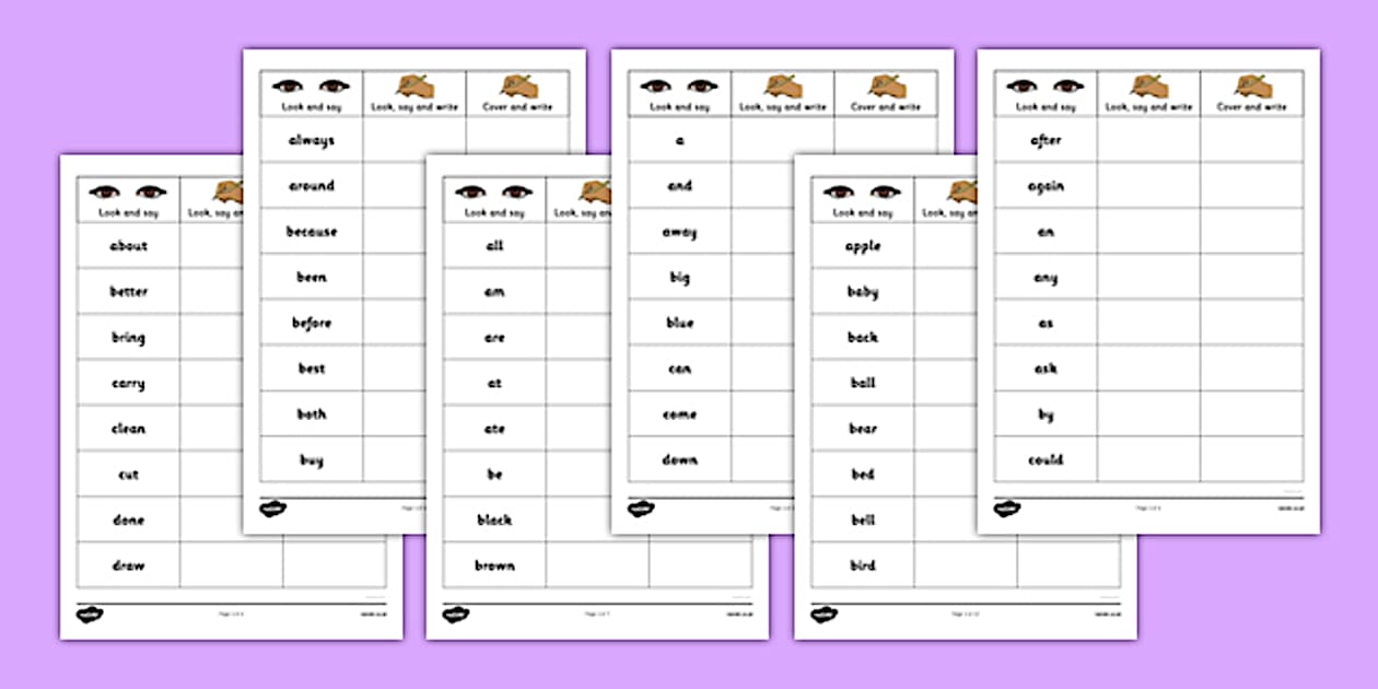 Dolch Writing Practice Worksheets - Dolch Cloze Activities