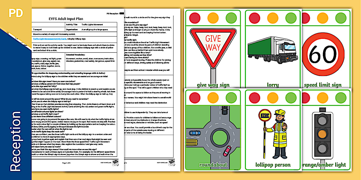 EYFS Traffic Lights Movement Plan and Resource Pack - Twinkl