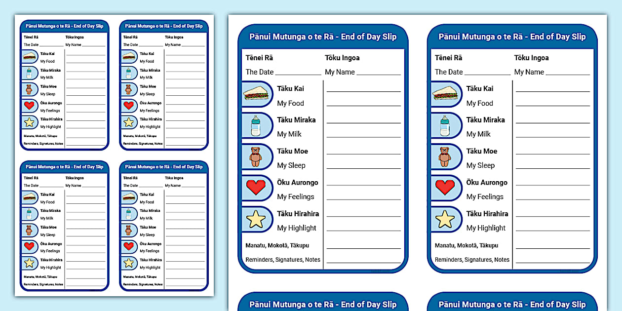 Childcare Daily Sheets (Infants and Toddlers) (Teacher-Made)