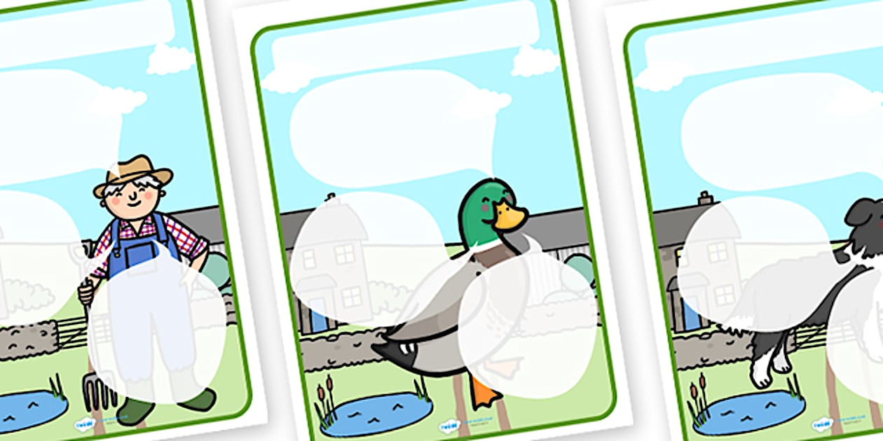 Editable Farm Themed Target Posters Speech Bubbles - Twinkl