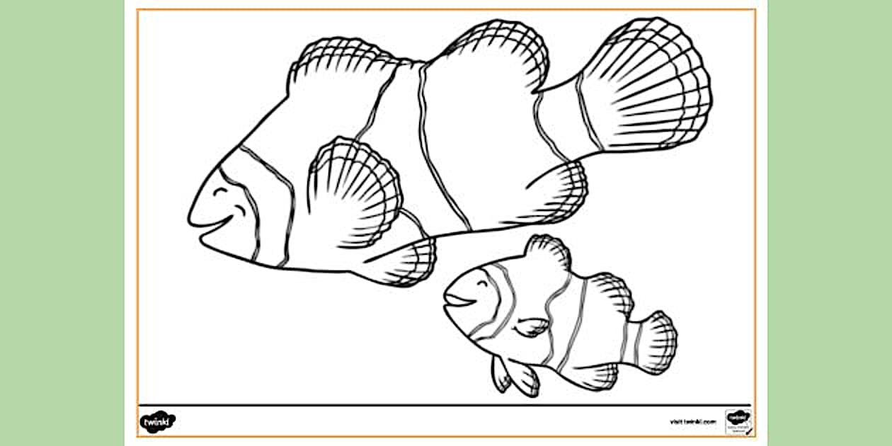 Clown Fish Colouring Page | Colouring Sheets - Twinkl