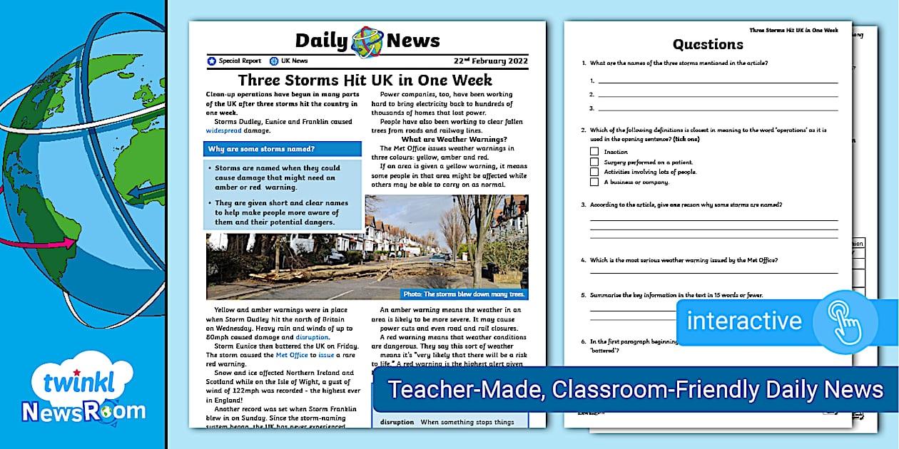 Interactive PDF: Daily NewsRoom Article - Three Storms Hit UK in One ...
