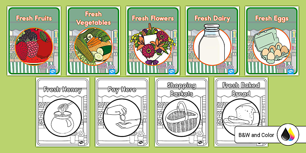 Farmer's Market Dramatic Play Posters (Teacher-Made)