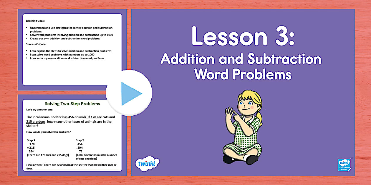 Grade 3 Addition and Subtraction PowerPoint Lesson 3