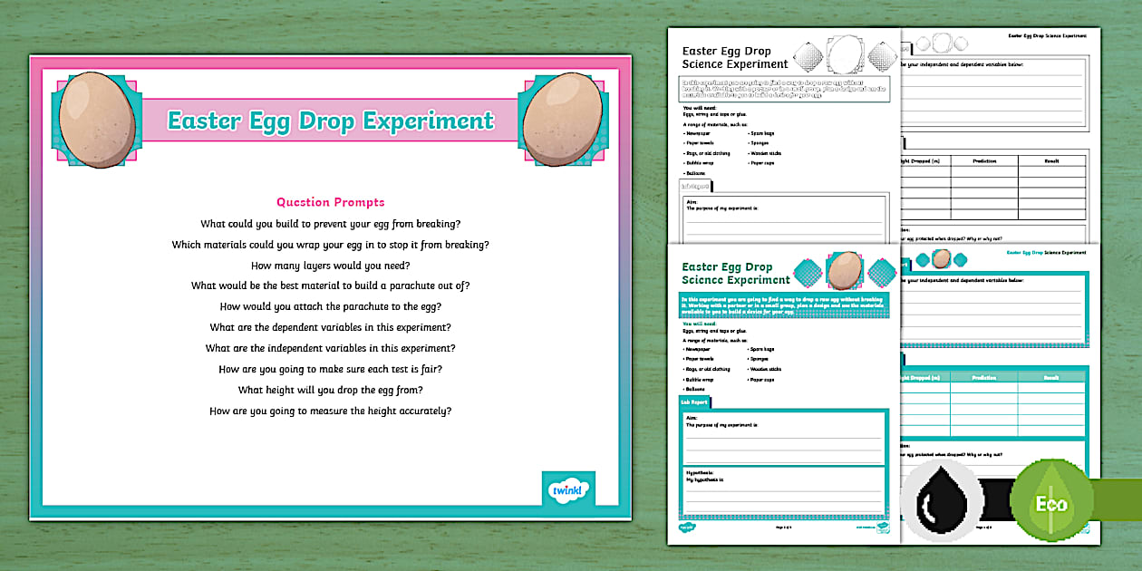 Easter Egg Drop Science Experiment (teacher made) - Twinkl