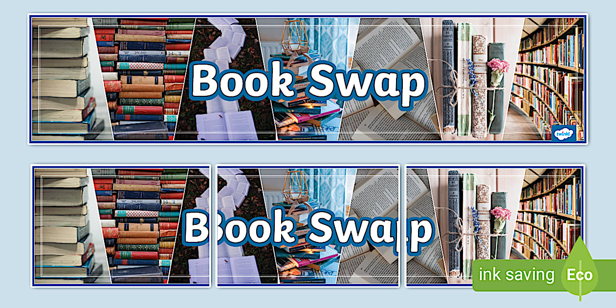 Book Swap Photo Display Banner (teacher made) - Twinkl