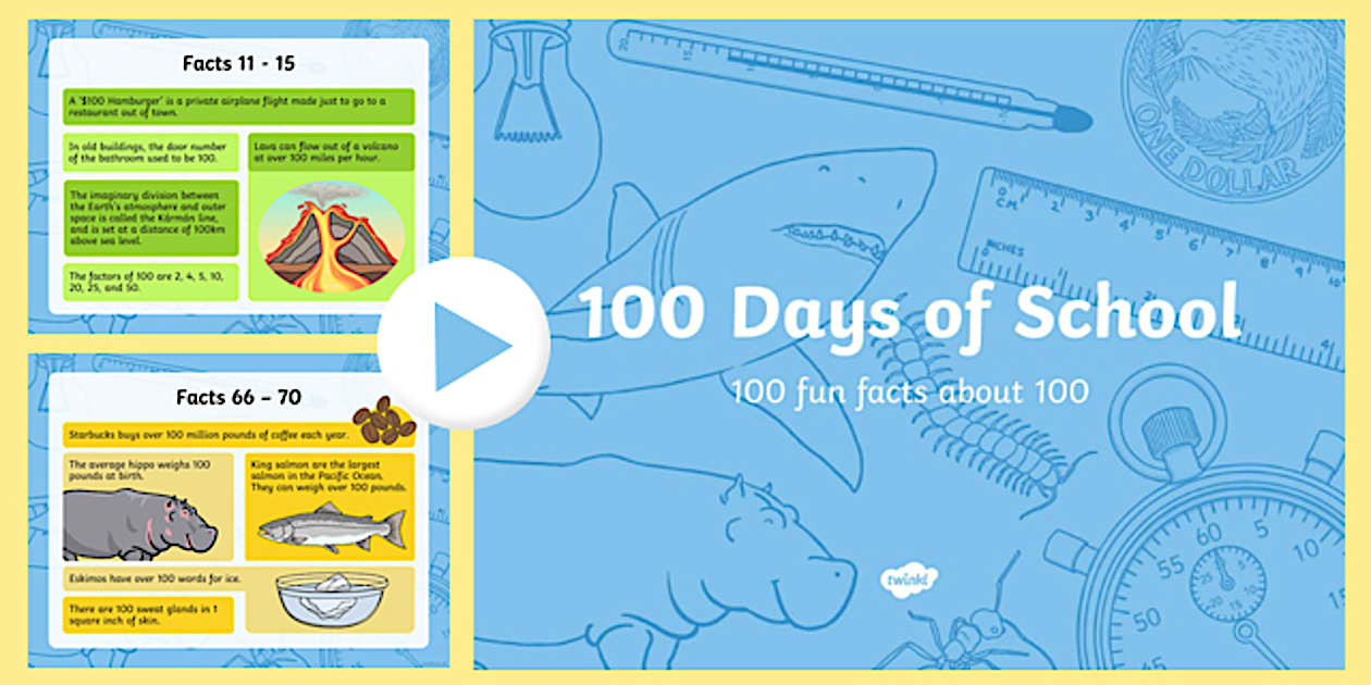 100 Fun Facts about 100 PowerPoint (Teacher-Made) - Twinkl