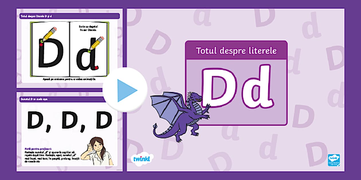 Totul despre litera D – Prezentare PowerPoint - Twinkl