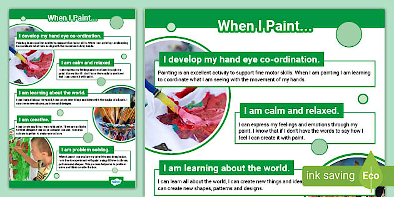 When I play with Paint Display Poster (Teacher-Made)