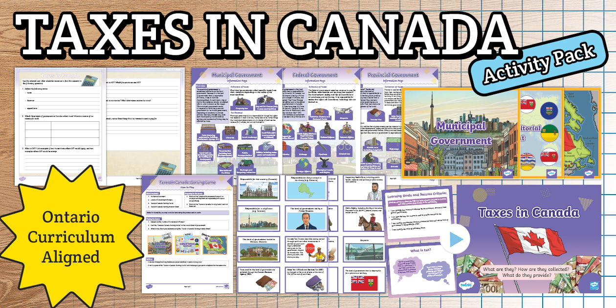 Taxes in Canada Activity Pack