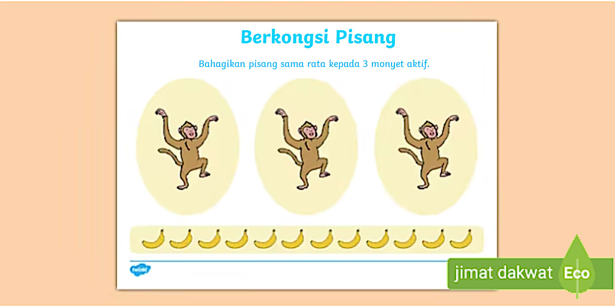 Operasi Bahagi Pisang Sama Rata (teacher made) - Twinkl