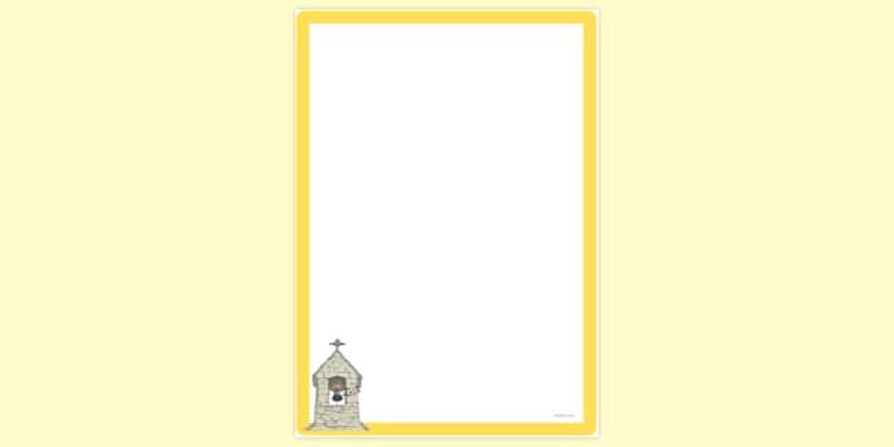Simple Ringing Church Bell Page Border | Page Borders