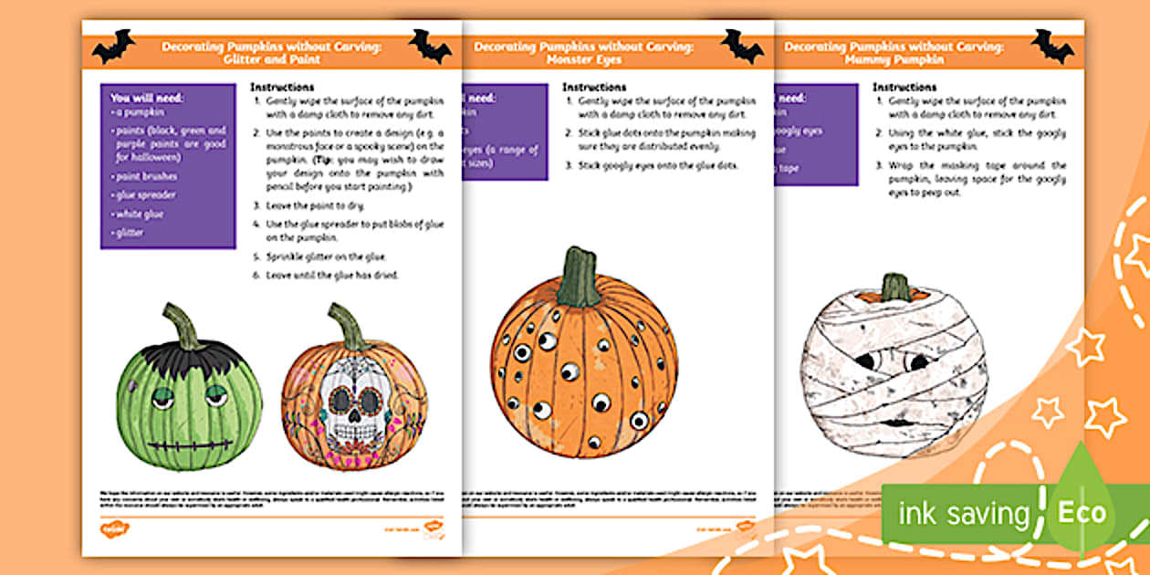 Decorating Pumpkins without Carving Craft Instructions