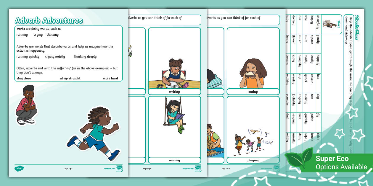 Adverb Adventures Ages 6 to 7 (teacher made) - Twinkl