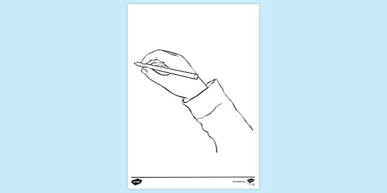 Childs Hand Writing Colouring Sheet | Colouring Sheets