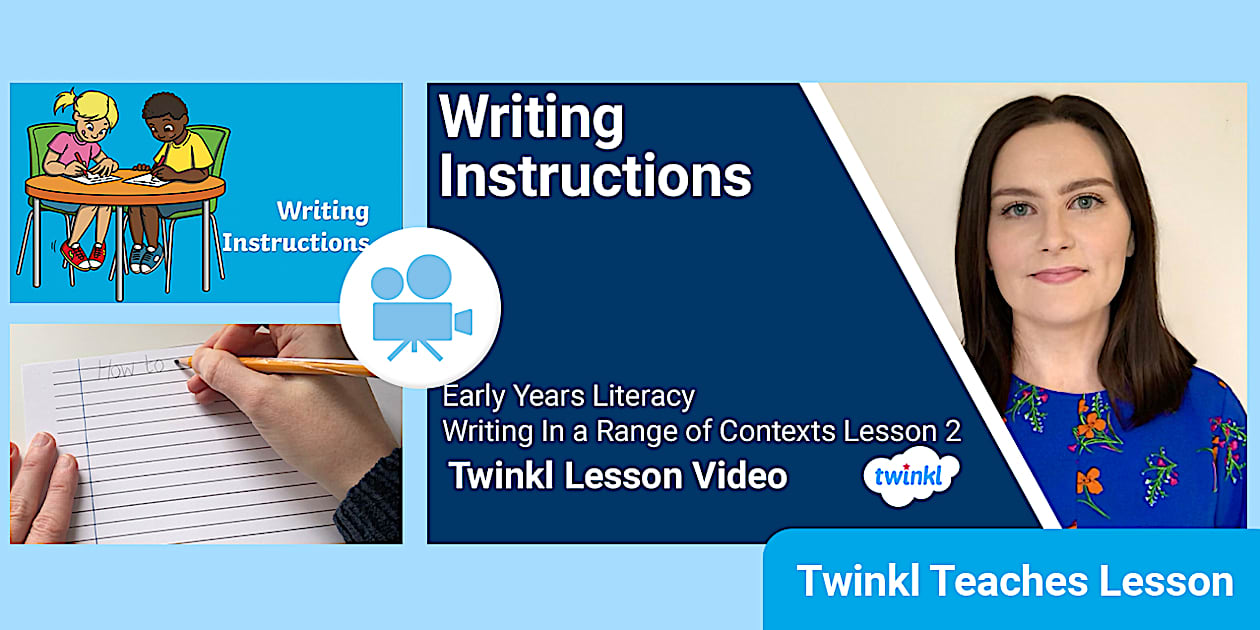 Writing Instructions Video Lesson | EYFS Literacy Resource