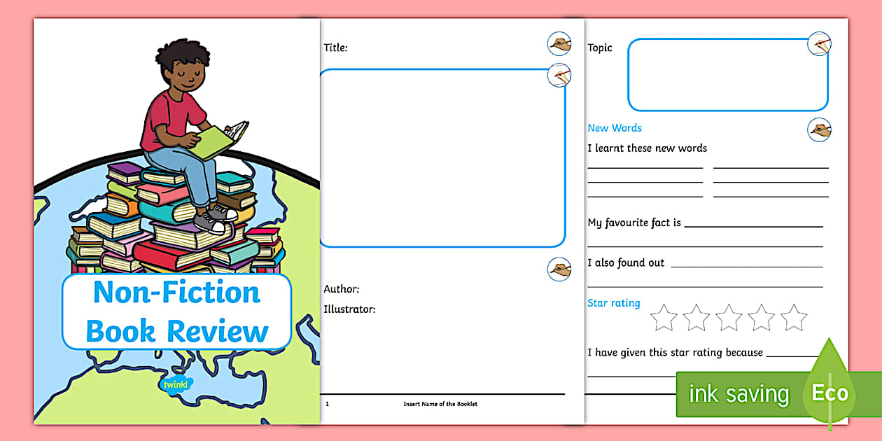 Non Fiction Book Review Worksheet | Teaching Resource